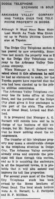 Ark Valley Telephone Then and Now – Here…this is you.